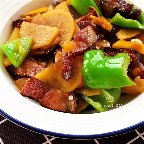 【腊肉炒土豆片的做法步骤图，怎么做好吃】sonice3q下厨房