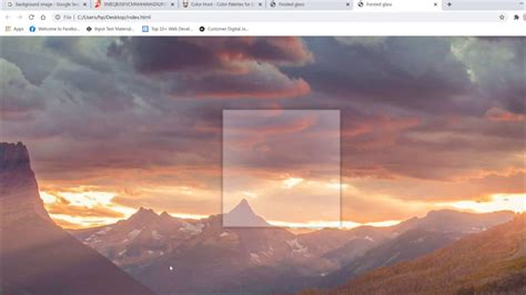 How To Make Frosted Glass With Css Frosted Glass Css Youtube