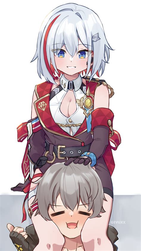 Trailblazer Caelus And Topaz Honkai And More Drawn By Gevuxx Danbooru