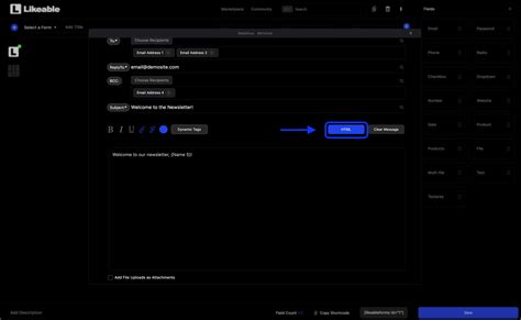Likeable Forms Outgoing Notifications