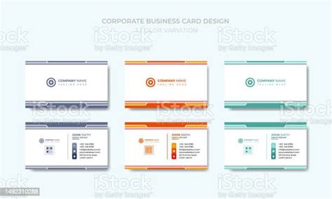 현대 창의적이고 깨끗한 명함 템플릿 디자인은 3 가지 색상 테마 프리미엄 벡터입니다 0명에 대한 스톡 벡터 아트 및 기타 이미지