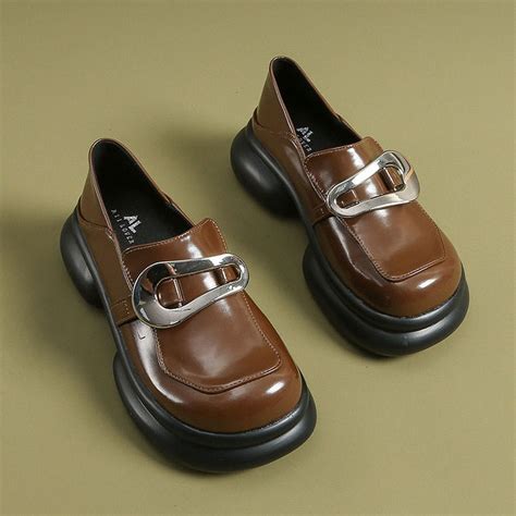Autumn Aesthetic Big Buckle Boots Aesthetic Shoes Boogzel Boogzel