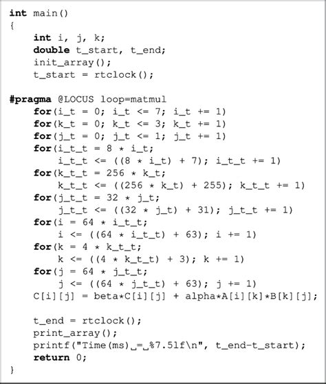 matrix matrix multiplication dgemm baseline version in c language