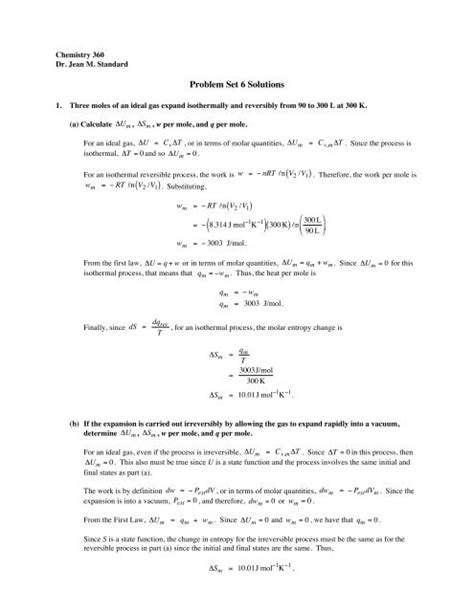 Problem Set 6 Solutions