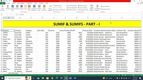 Sumif And Sumifs In Excel Sumif And Sumifs Function And Mixed Cell Table Range Exceltutorial