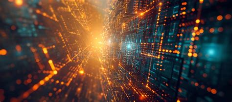 Vibrant Digital Data Stream Exploding With Light Concept Of Big Data And Cyber Security