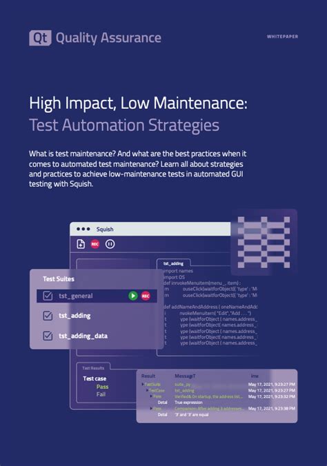High Impact Low Maintenance Test Automation Strategies Provided By Qt Group Cmcrossroads