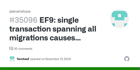 Ef9 Single Transaction Spanning All Migrations Causes Transaction