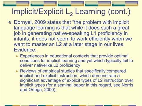 Implicit Explicit Learning Knowledge And Instruction PPTX