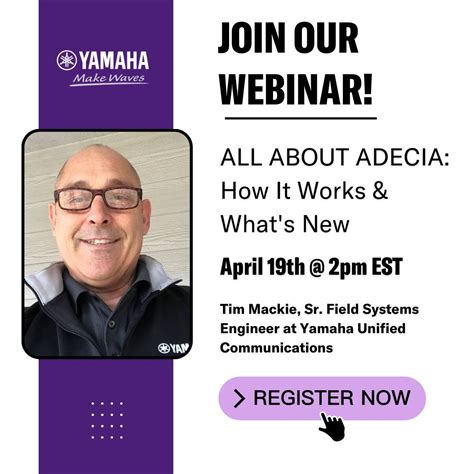 welcome you are invited to join a webinar all about adecia how it works… yamaha business