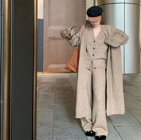 코지문 코디세트루즈핏 롱 가디건브이넥 조끼니트 팬츠 세트 캐주얼 러블리 하객룩 상견례 결혼식 간절기 데이트 데일리 오피스룩 셋업 Set