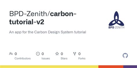 Github Bpd Zenithcarbon Tutorial V2 An App For The Carbon Design