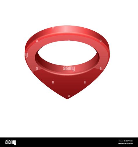 Glossy Red Realistic Modern Map Pointer Map Pointer D Pin Stock Vector Image Art Alamy