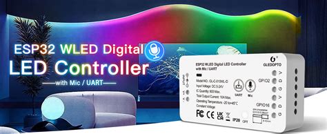 Gledopto Esp32 Wled Led Controller With Mic Microphone Uart