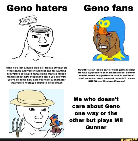 Geno Haters Geno Fans Haha Hes Just A Dumb Blue Doll From A 20 Year