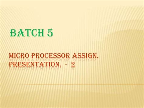 Traffic Light Control System Using 8085 Microprocessor Pptx