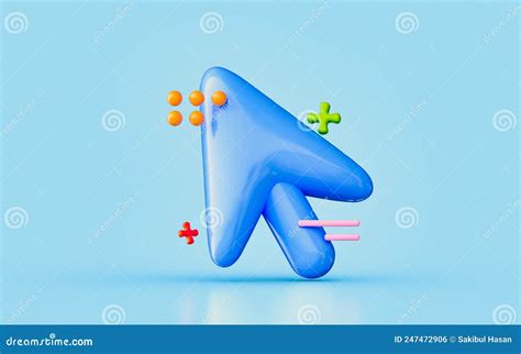 Cartoon Mouse Cursor Selection Point Arrow Minimal Choice Stock Illustration Illustration Of