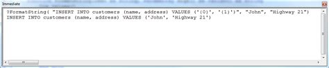 Is There Any C Style String Formatting In Vba Stack Overflow