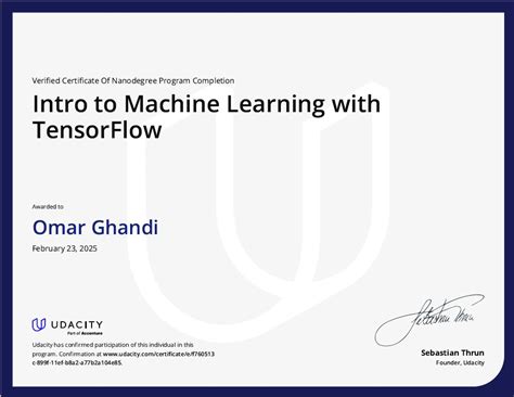 Machinelearning Tensorflow Udacity Omar Ghandi