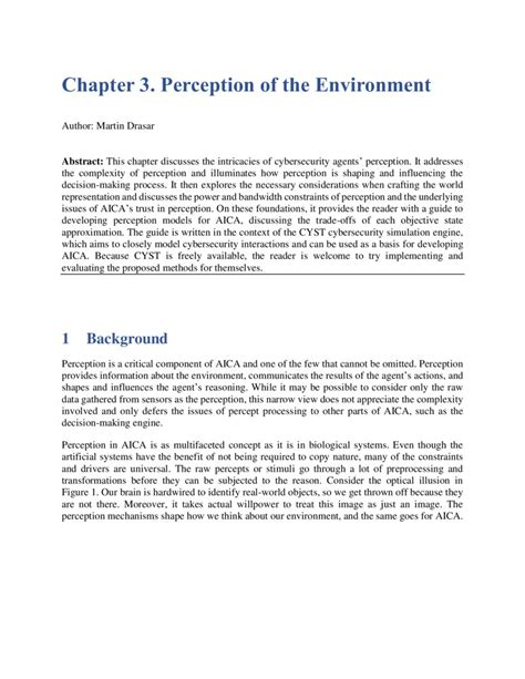 Perception Of The Environment Deepai