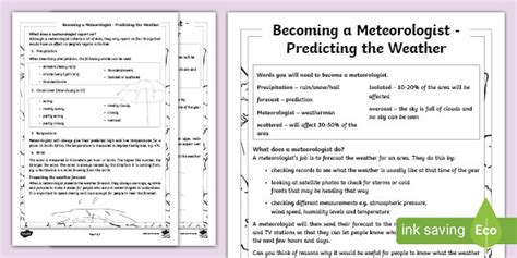 Becoming A Meteorologist Predicting The Weather