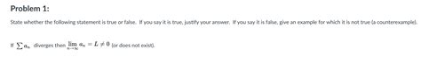 solved problem 1 state whether the following statement is