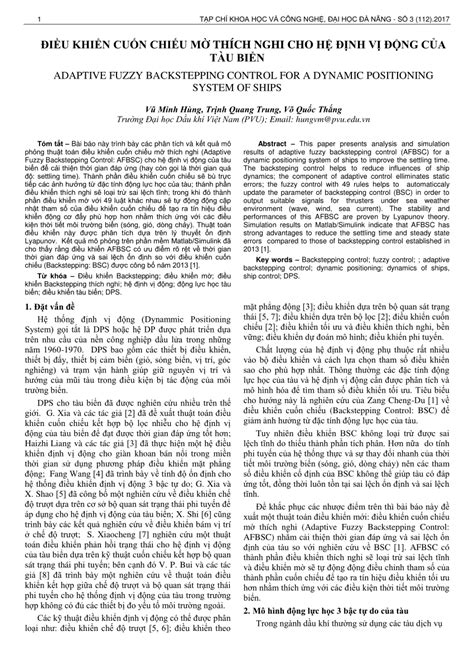 pdf adaptive fuzzy backstepping control for a dynamic positioning