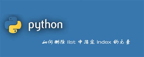 如何刪除 List 中指定 Index 的元素 Python教學 Php中文網