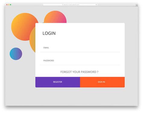 user interface design examples forms