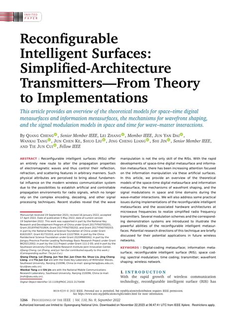 Reconfigurable Intelligent Surfaces Simplified Architecture