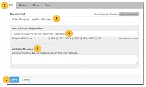 File Upload Question Type Creation And Application Surview Help