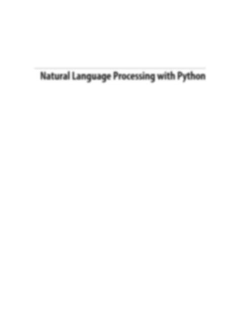 solution bird klein loper natural language processing with python
