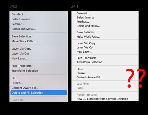 P 241 Where Has Delete And Fill Context Menu G Adobe Product