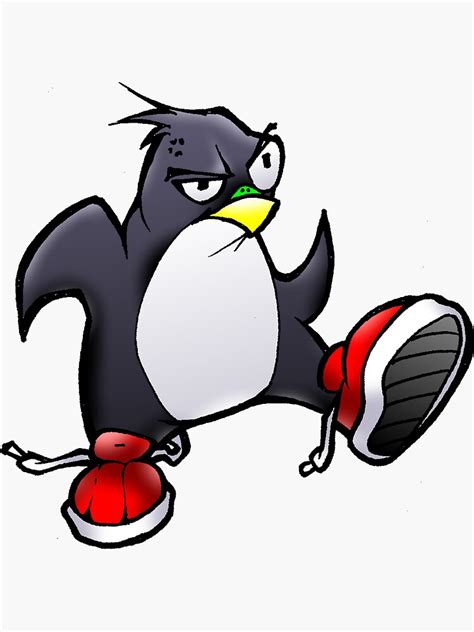 Angry Tux Sticker By Arthurreeder Redbubble