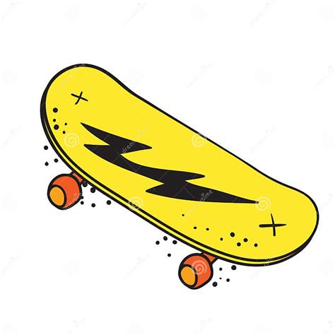 Patineta De Mano Ilustración De Skateboarding Doodle Ilustración Del