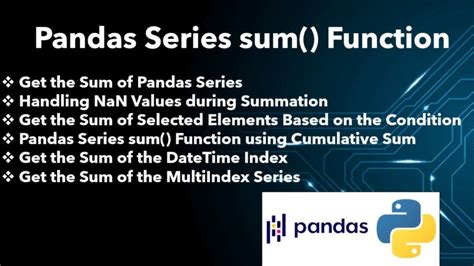 Pandas Series Sum Function Spark By Examples