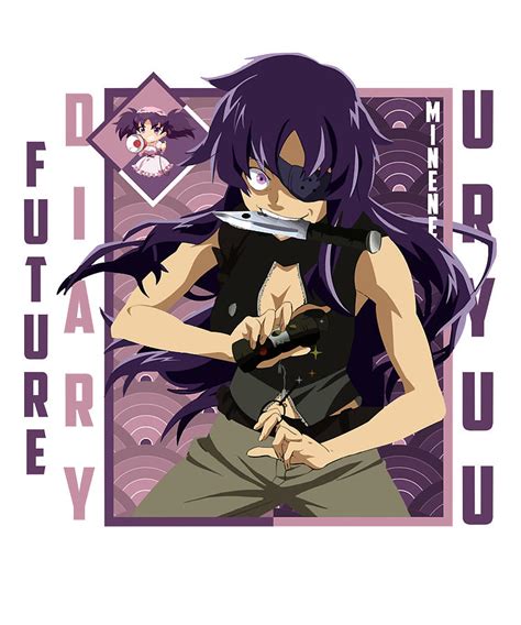 Mens My Favorite Future Diary Minene Uryuu Yukiteru Amano Japanese Drawing By Future Diary Anime