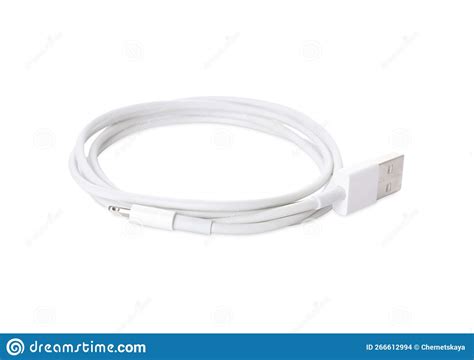 USB Cable With Lightning Connector Isolated On White Stock Photo Image Of Isolated Charger