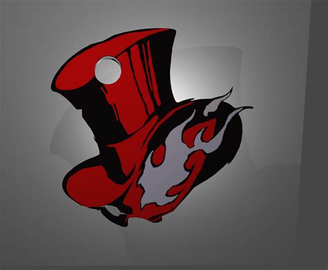 Obj File Persona 5 Phantom Thief Keychain Coloured・design To Download