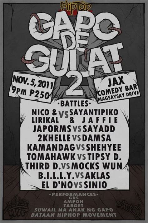 Gapo De Gulat 2 Fliptop Battle Rap Event Versetracker
