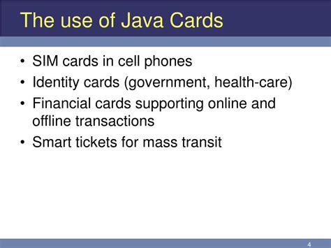 Ppt 563111 Java Card Programming Overview Powerpoint Presentation