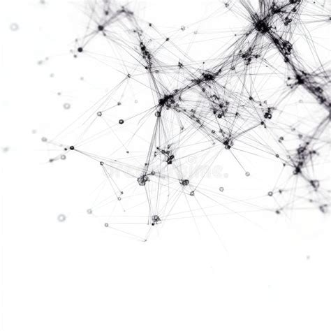 Abstract Network Of Lines And Nodes Representing Connectivity And