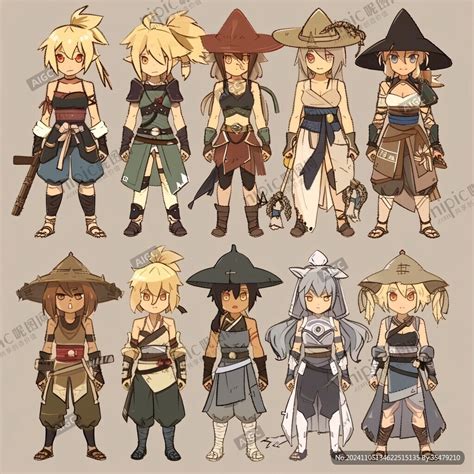 Ai创作图动画漫画角色人设 动漫游戏造型 动漫游戏人物 动漫人物设计 Q版角色设计 人物设定 角色设定 人物角色设计 动漫角色素材 米粒拟人化 动漫卡通人物造型 Q版怒族 游戏人物设计 游戏