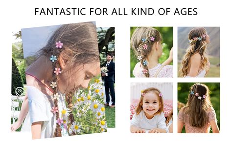 Aco Uint 20 Pcs Colorful Floral Hair Clips For Women