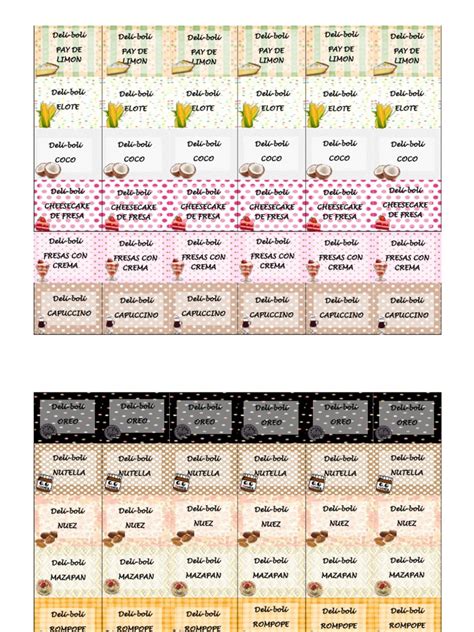 Etiquetas Helados Pdf