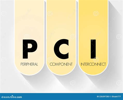Pci Peripheral Component Interconnect Acronym Technology Concept Pci Peripheral Component Interconnect Acronym Technology Concept