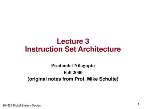 Ppt Lecture 3 Instruction Set Architecture Powerpoint Presentation Free Download Id3794014