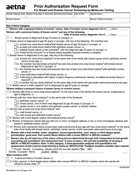 Top 6 Aetna Prior Authorization Form Templates Free To Download In Pdf