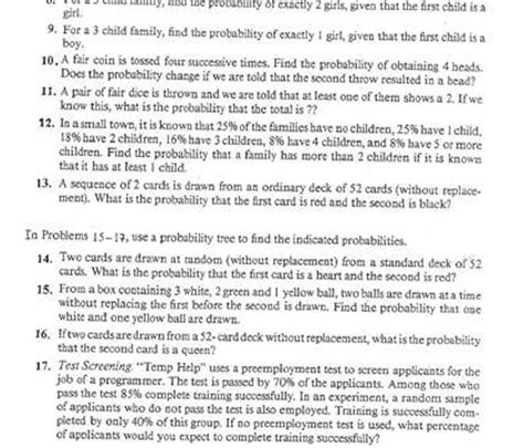 Solved 1 Bd Te Probability Of Exactly 2 Girls Given That Chegg Com