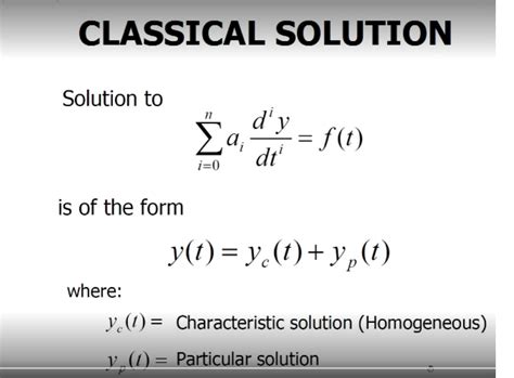 Solved Homogeneous Solution Steps In Obtaining The